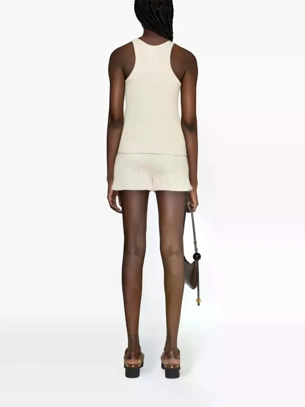 Alanui Racerback Ribbed Tank Top - Neutrals