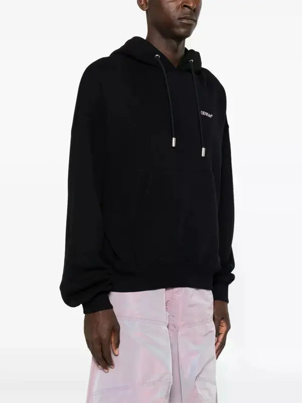 Off-White Logo-embroidered Cotton Hoodie