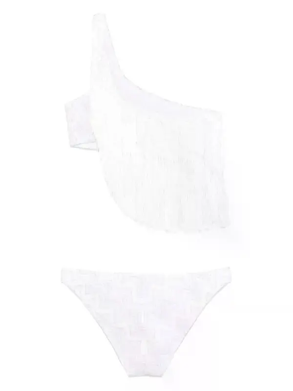 Missoni One-shoulder Fringed Bikini - White