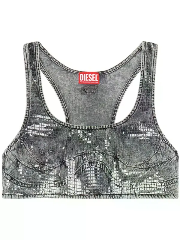 DIESEL® De-toppy-s Denim Crop Top