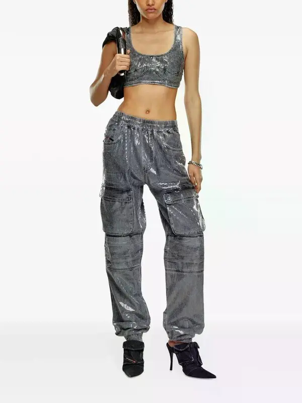 DIESEL® De-toppy-s Denim Crop Top