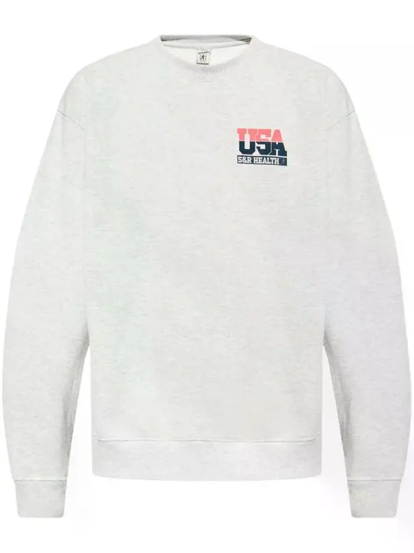 SPORTY & RICH Usa Print Sweatshirt - Grey