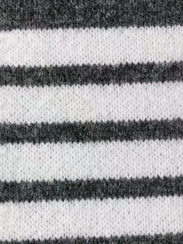 Thom Browne Cashmere Knit 4-bar Neck Tie - Grey