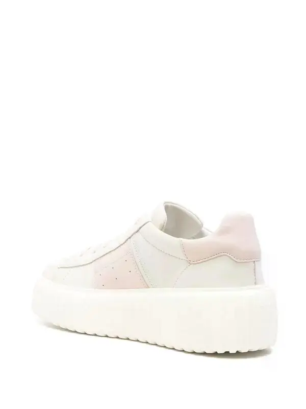 Hogan Almond Toe Lace-up Sneakers - Neutrals