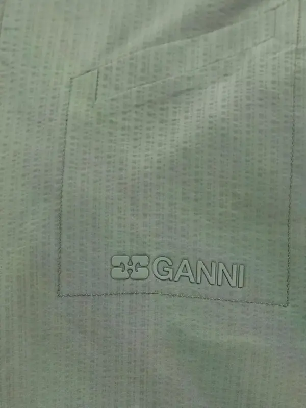 GANNI Seersucker Shell Coat