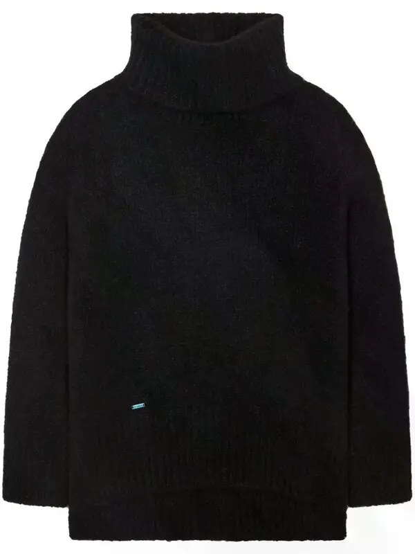 Alanui Cashmere-silk Blend Roll Neck Jumper - Black