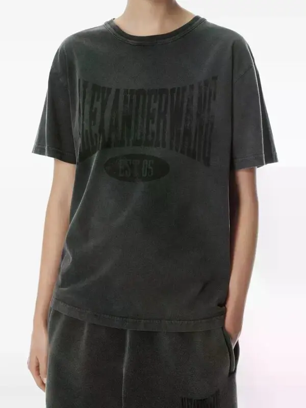 Alexander Wang Logo-print Cotton T-shirt - Black