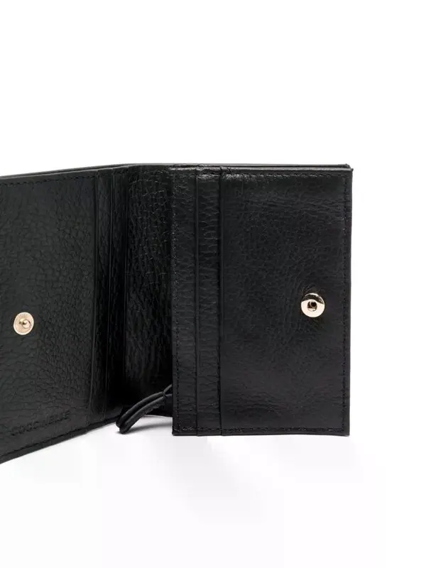 COCCINELLE Small Metallic Soft Wallet - Black