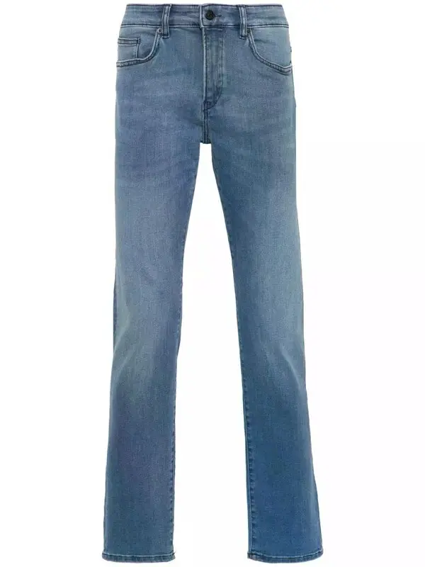 BOSS Mid-rise Straight-leg Jeans - Blue
