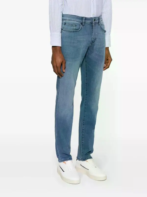 BOSS Mid-rise Straight-leg Jeans - Blue