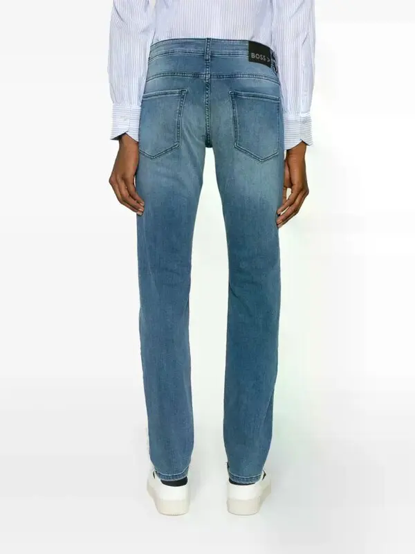 BOSS Mid-rise Straight-leg Jeans - Blue