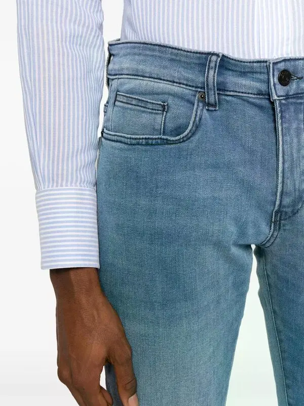 BOSS Mid-rise Straight-leg Jeans - Blue