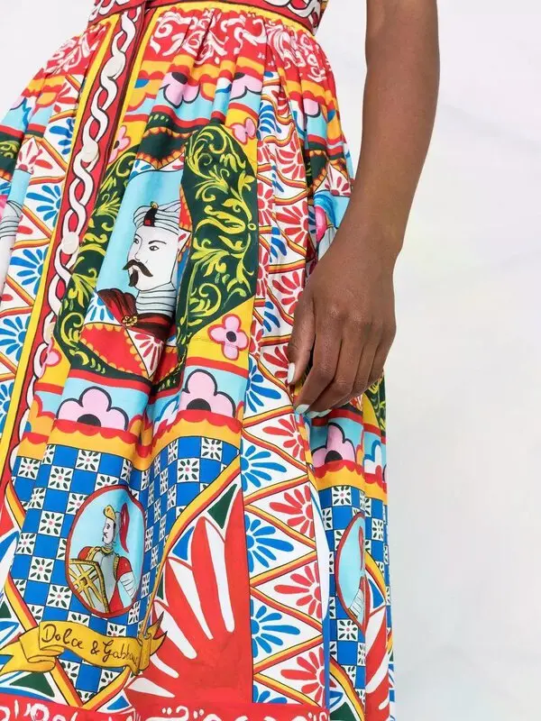 Dolce & Gabbana Carretto-print Midi Dress