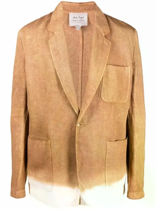 FEDERICO CURRADI Notched-lapels Single-breasted Blazer - Neutrals