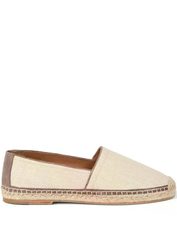 Brunello Cucinelli Suede-trim Raffia Espadrilles