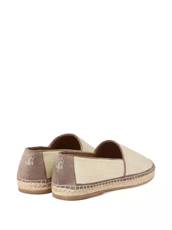 Brunello Cucinelli Suede-trim Raffia Espadrilles
