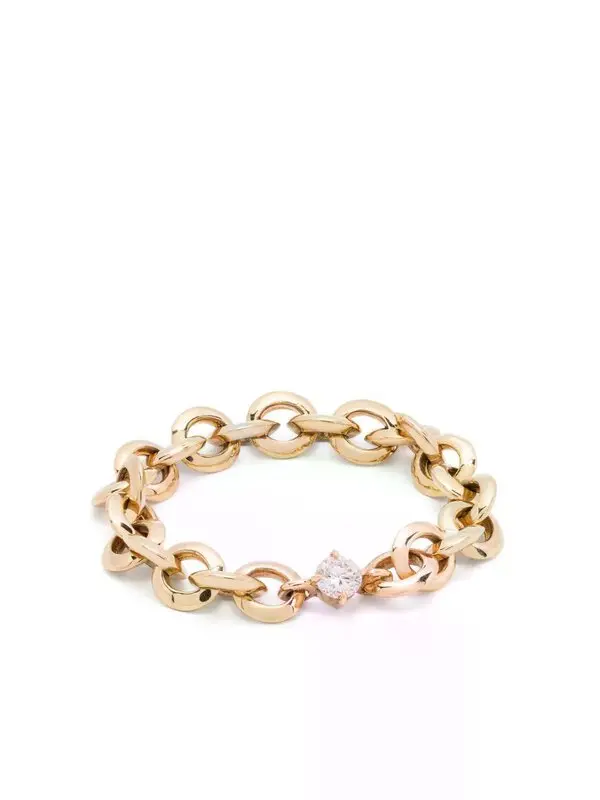 Lizzie Mandler 18kt Gold Micro Chain-link Ring - Yellow