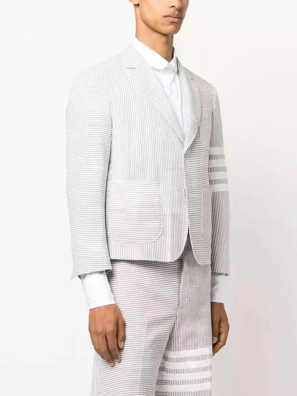 Thom Browne Striped Single-breasted Blazer