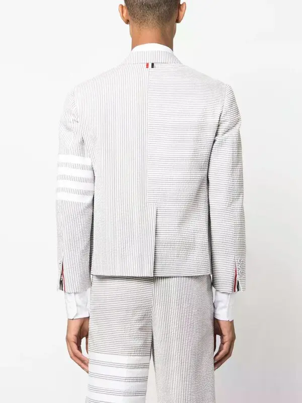 Thom Browne Striped Single-breasted Blazer