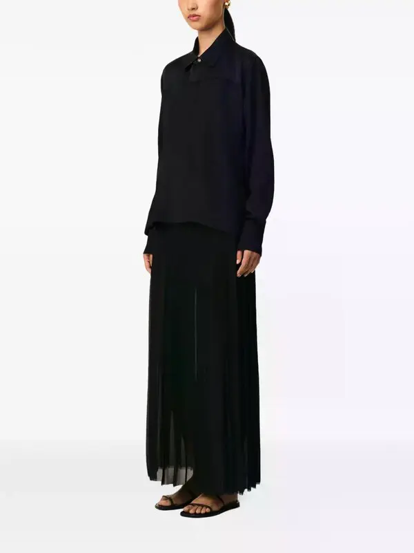 AMI Paris Long-sleeved Contrasted Shirt