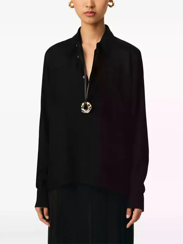 AMI Paris Long-sleeved Contrasted Shirt