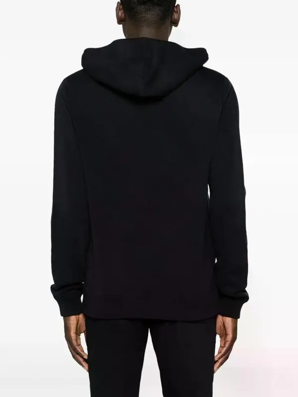 Dolce & Gabbana Logo-plaque Knitted Hoodie - Blue