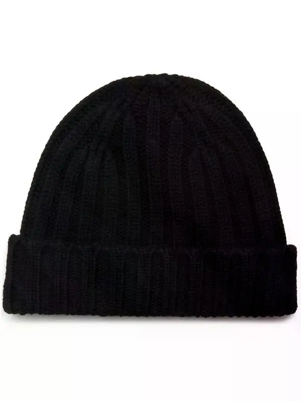 Brooks Brothers Merino Wool Beanie - Black