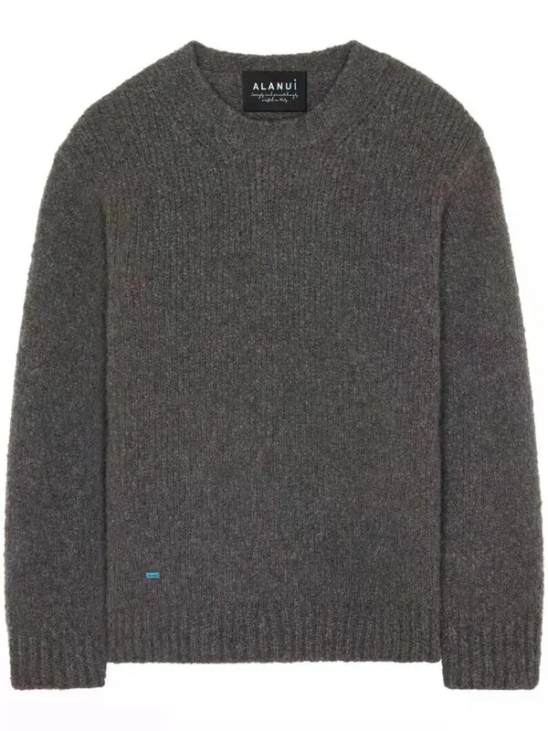 Alanui Ribbed Cashmere And Silk-blend Sweater - Grey