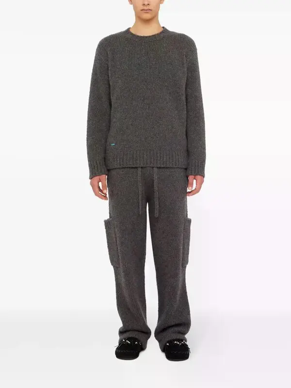 Alanui Ribbed Cashmere And Silk-blend Sweater - Grey
