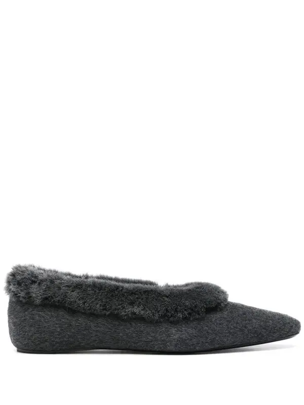 TOTEME Shearling-trim Ballerinas