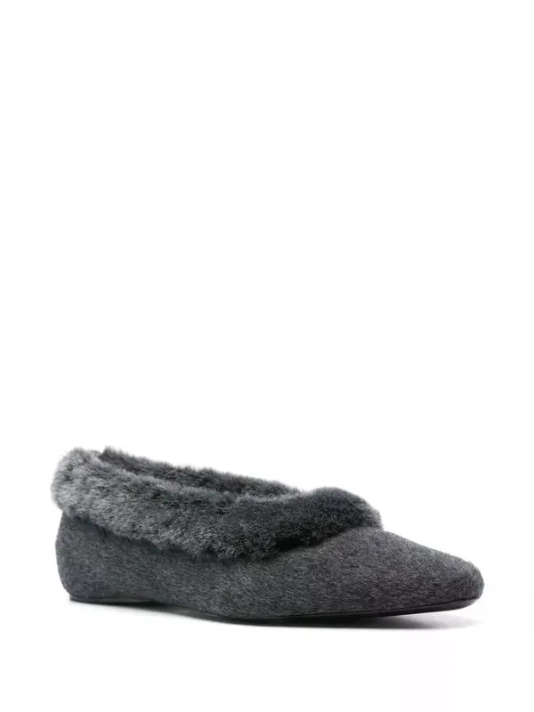 TOTEME Shearling-trim Ballerinas