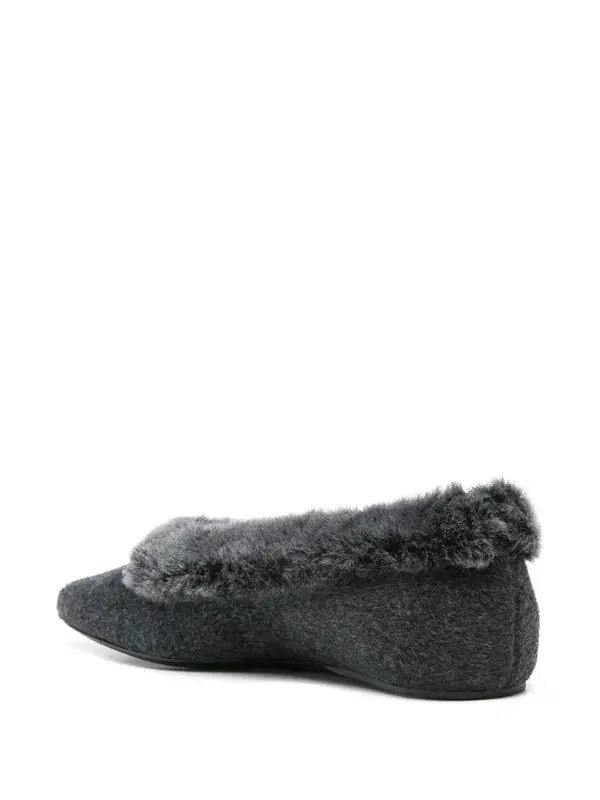 TOTEME Shearling-trim Ballerinas