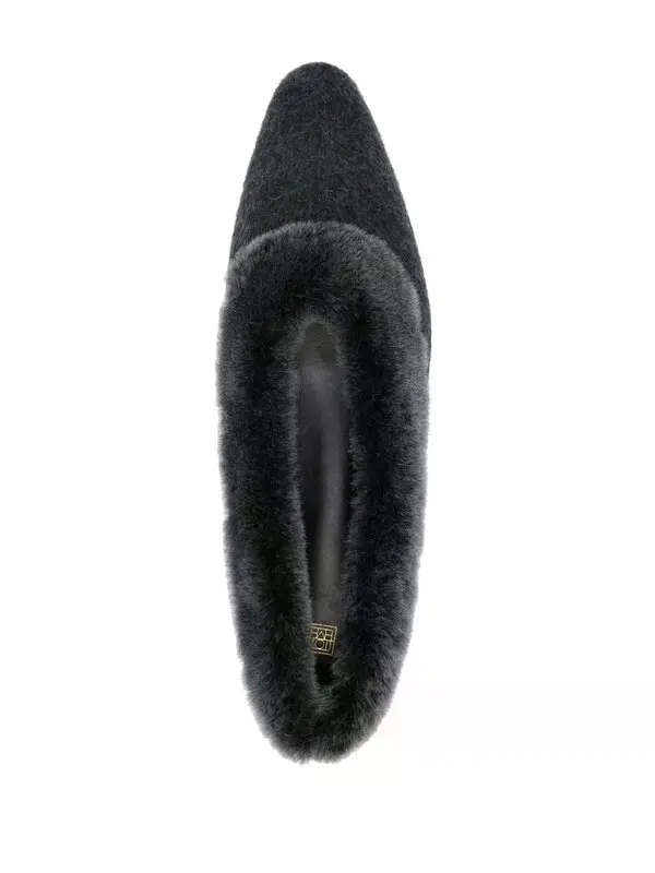 TOTEME Shearling-trim Ballerinas
