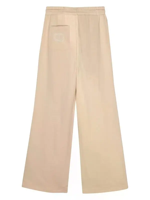 TWINSET Logo-embroidered Wide-leg Track Pants