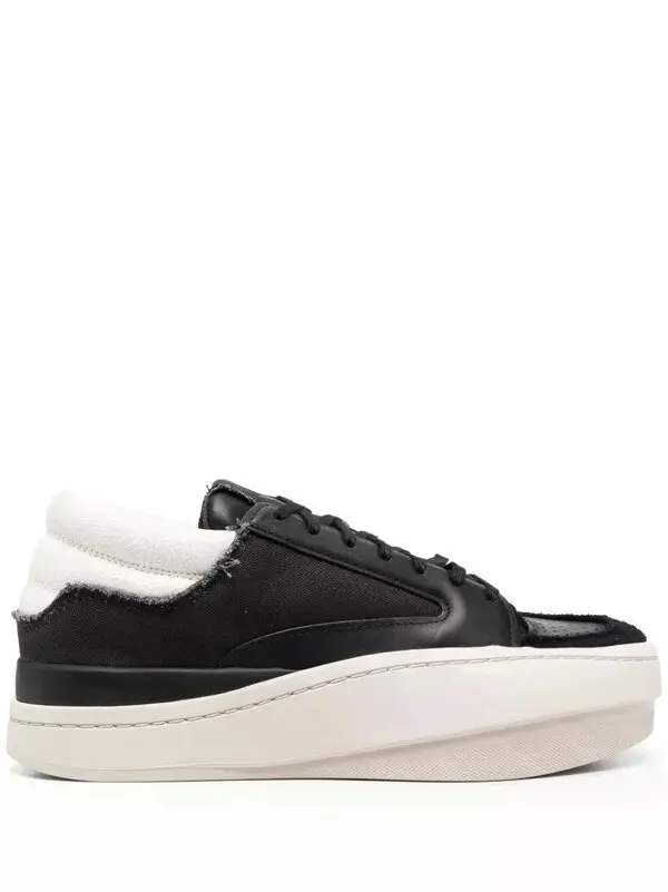 Y3 Centennial Lo Leather Sneakers - Black