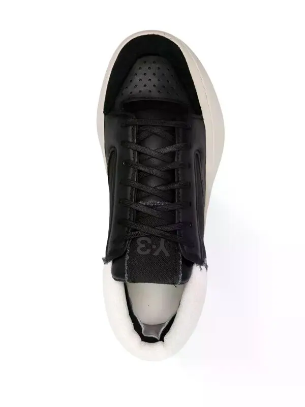 Y3 Centennial Lo Leather Sneakers - Black