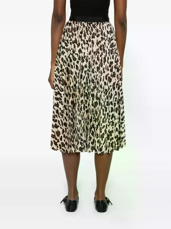 Sacai Leopard-print Midi Skirt