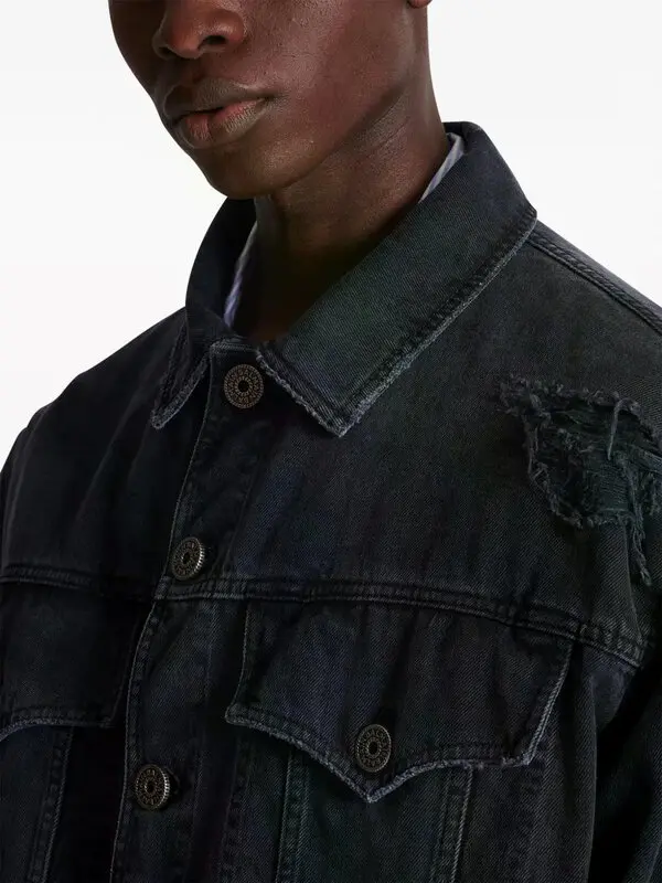 Balmain Ripped-detail Denim Jacket