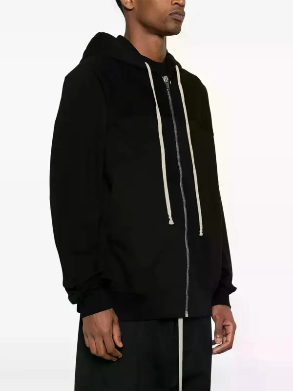 Rick Owens Zip-up Organic Cotton Hoodie