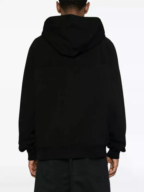Rick Owens Zip-up Organic Cotton Hoodie