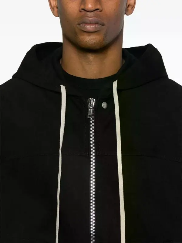 Rick Owens Zip-up Organic Cotton Hoodie