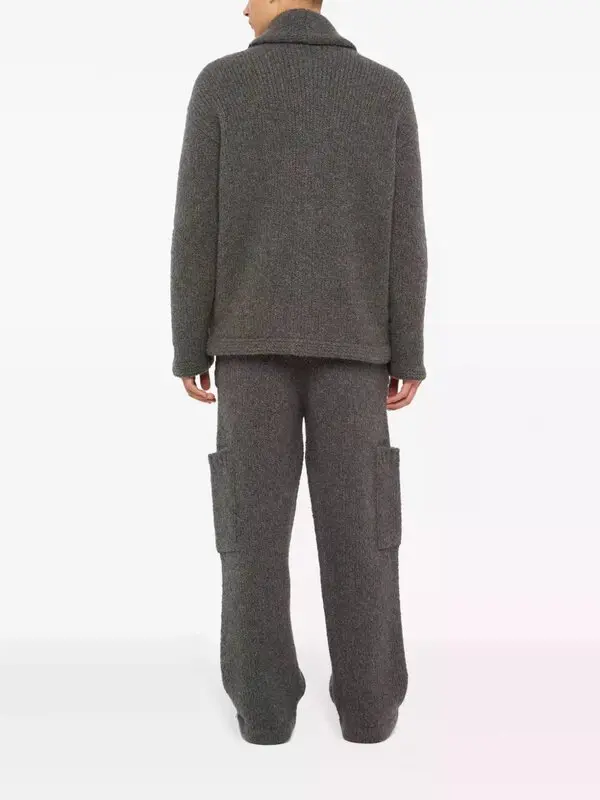 Alanui Finest Ribbed Cardigan - Grey
