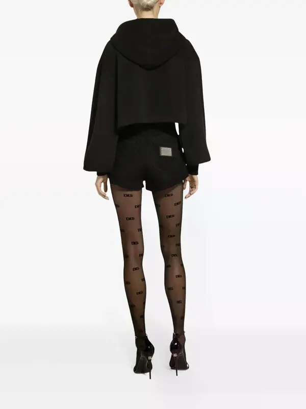 Dolce & Gabbana Logo Print Cropped Hoodie