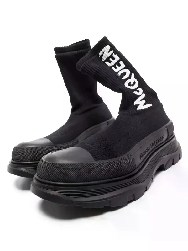 Alexander McQueen Tread Sock-style Boots - Black