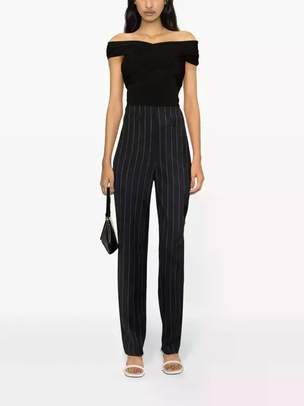 IRO PARIS Horacia Pinstriped Tapered-leg Trousers