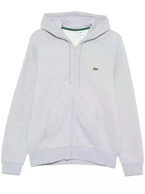 Lacoste Logo-patch Hoodie - Grey