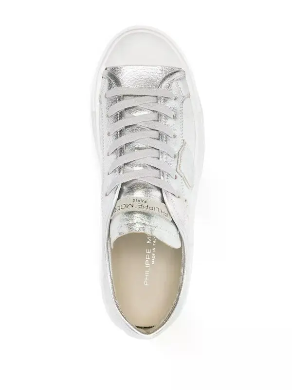 Philippe Model Tone Calf Leather Sneakers - Silver