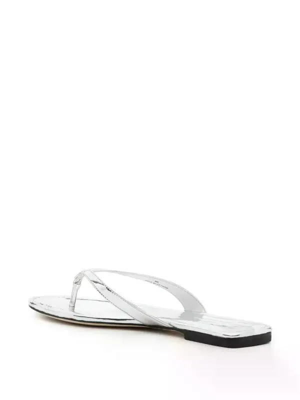 Tory Burch Logo-plaque Laminated Flip-flops