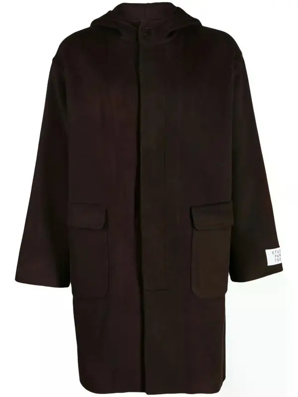 Études Studio Temple Logo-patch Hooded Coat