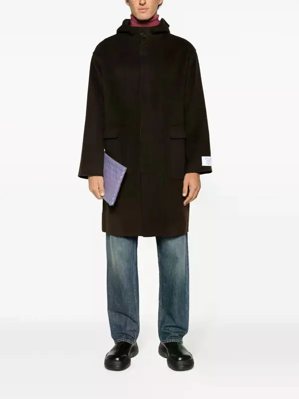 Études Studio Temple Logo-patch Hooded Coat